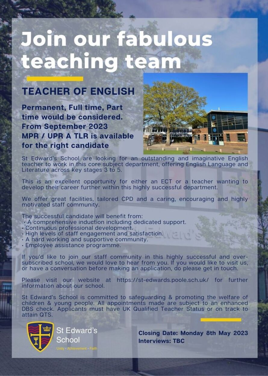 St Edward's Roman Catholic/Church of England School, Poole - Profile