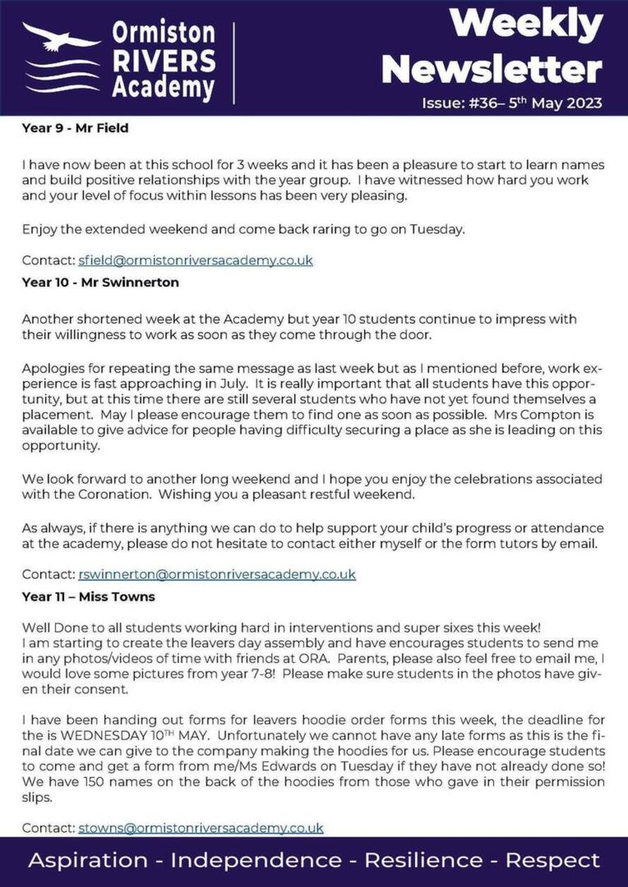 Ormiston Rivers Academy - Profile (2024)