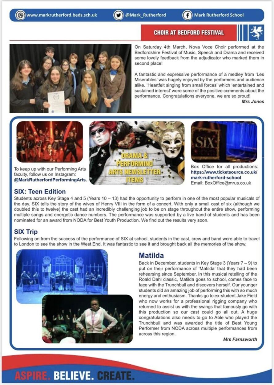 Mark Rutherford School - Profile (2023)