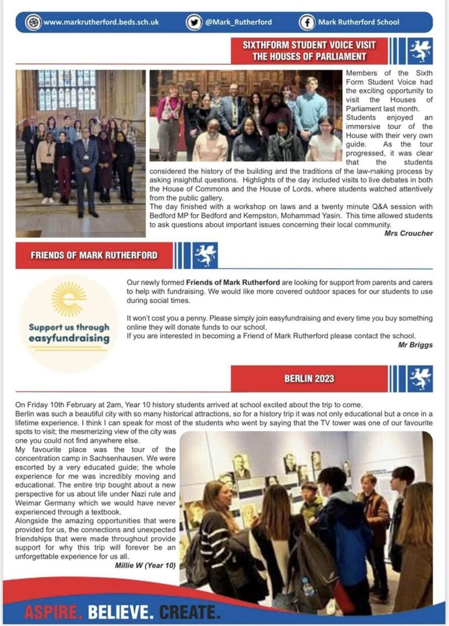 Mark Rutherford School - Profile (2023)