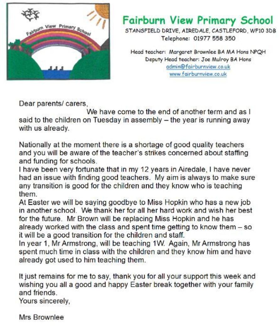 Fairburn View Primary School, Castleford - Profile (2023)